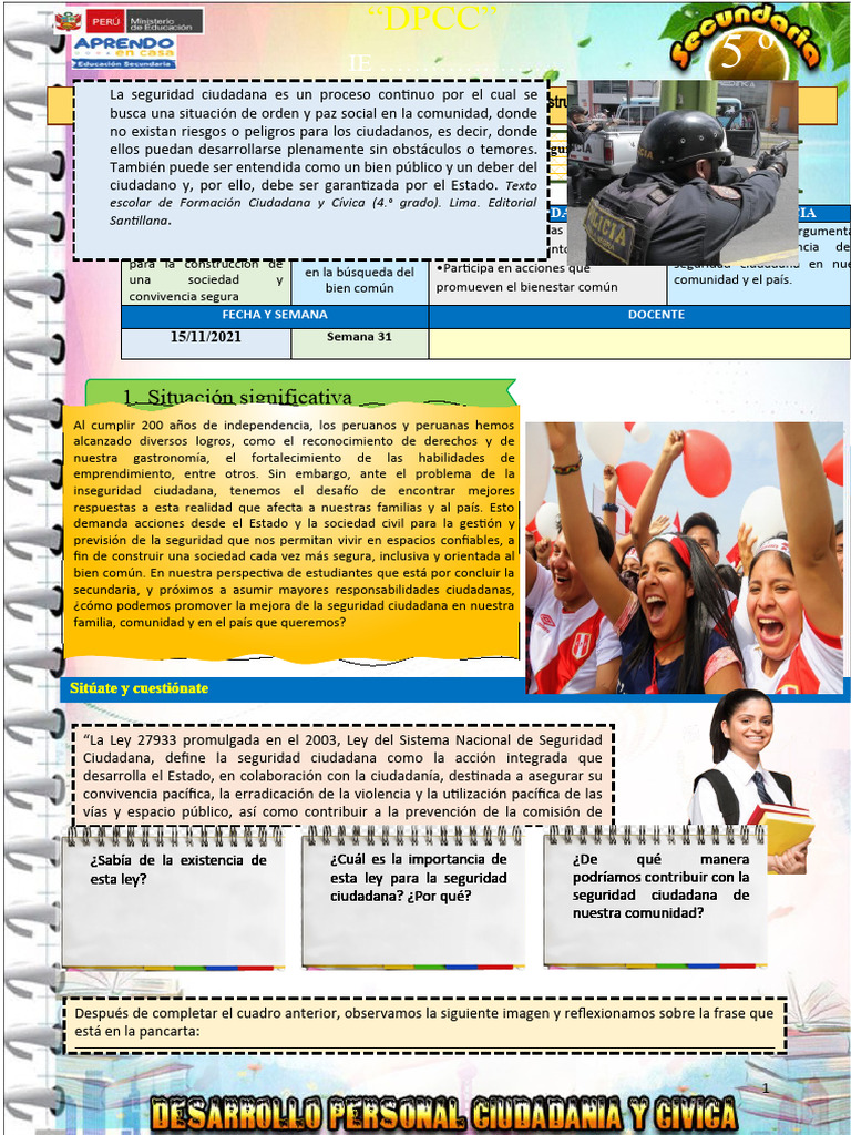 5º Act 1 (1) DPCC Sem 33 | PDF | Valores