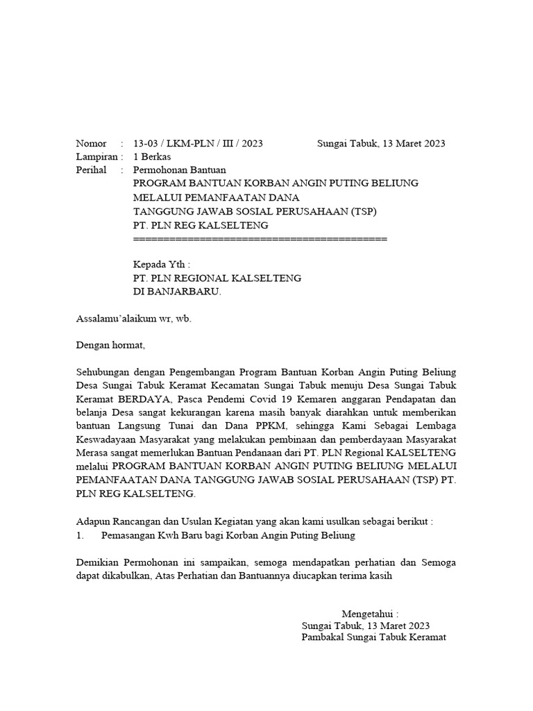 Proposal PLN | PDF Proposal PLN | PDF