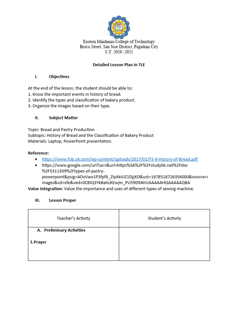 Detailed Lesson Plan in TLE 8 | PDF