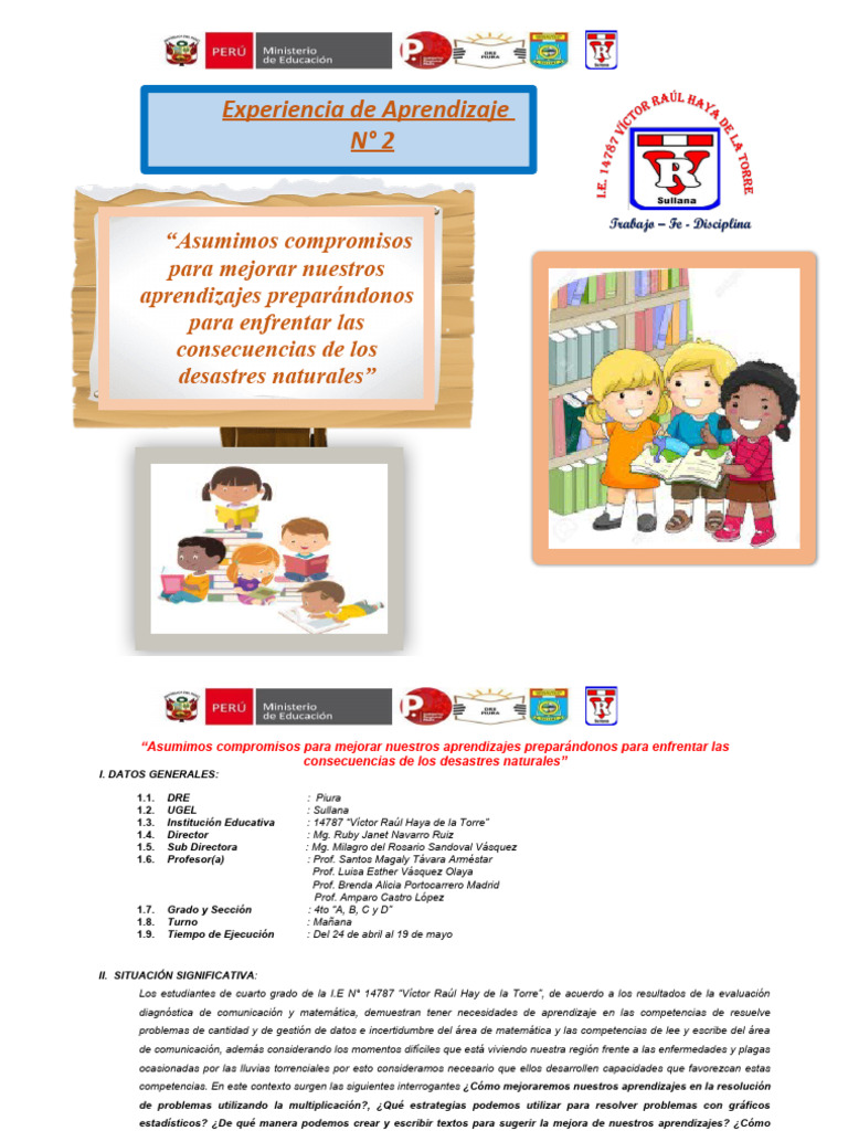 Experiencia de Aprendizaje #02-2023 | PDF