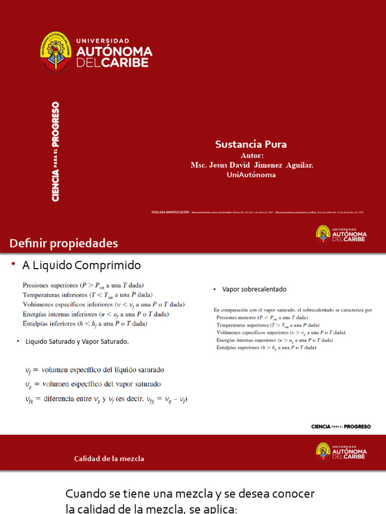 Ejercicios SUSTANCIA PURA | PDF