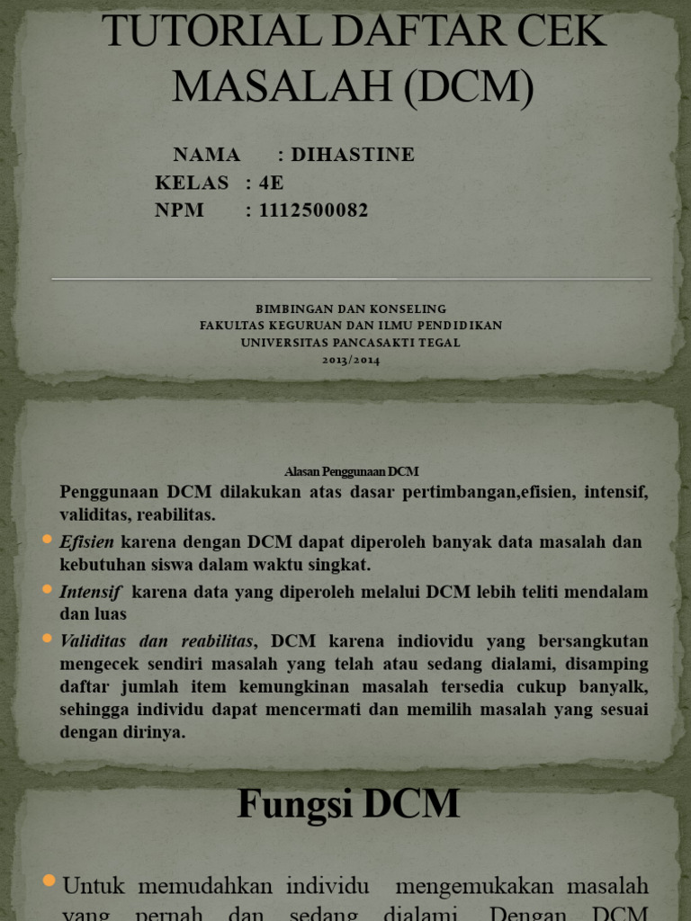 daftar-cek-masalah-dcm | PDF