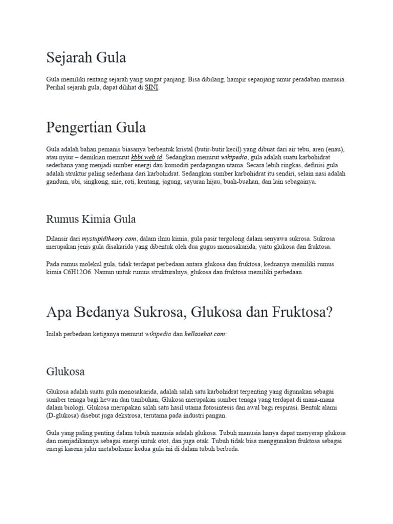 Sejarah Gula | PDF
