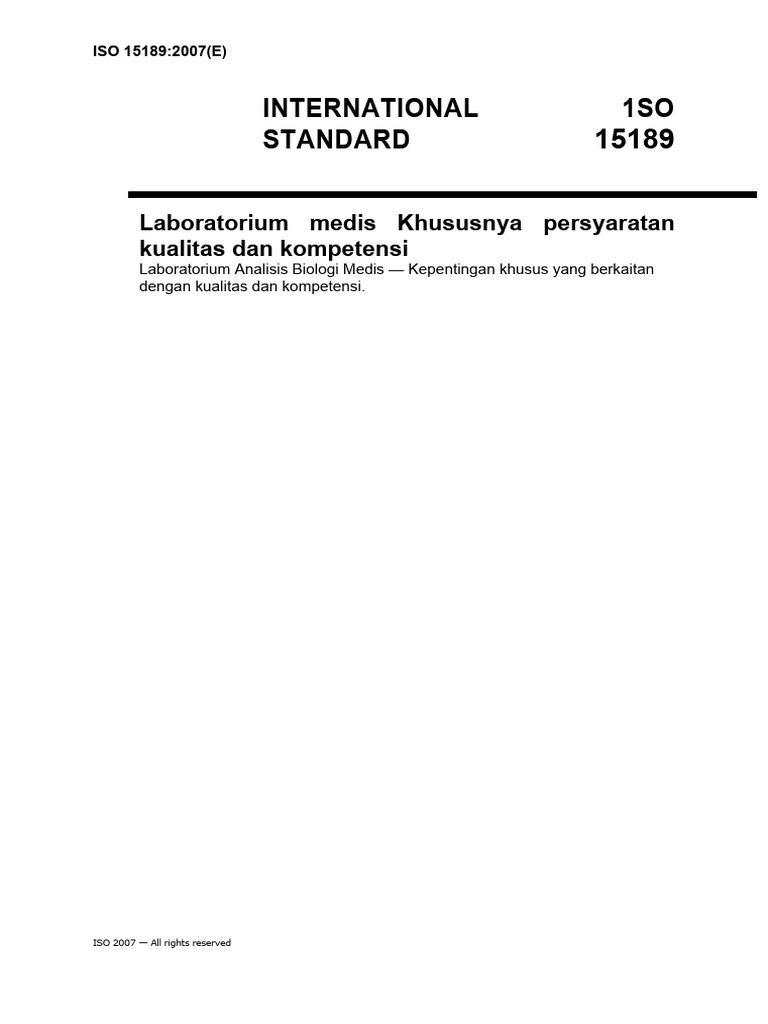 ISO Drug Test ISO-15189-Medical-Laboratories | PDF