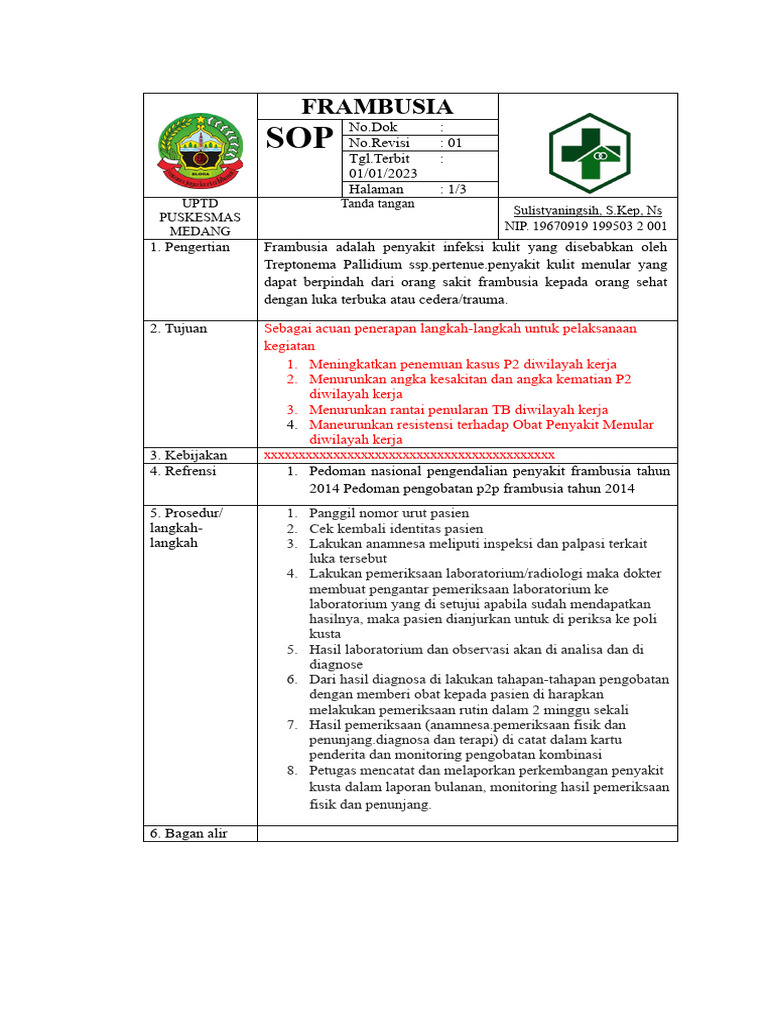 Sop Frambusia 2023 | PDF