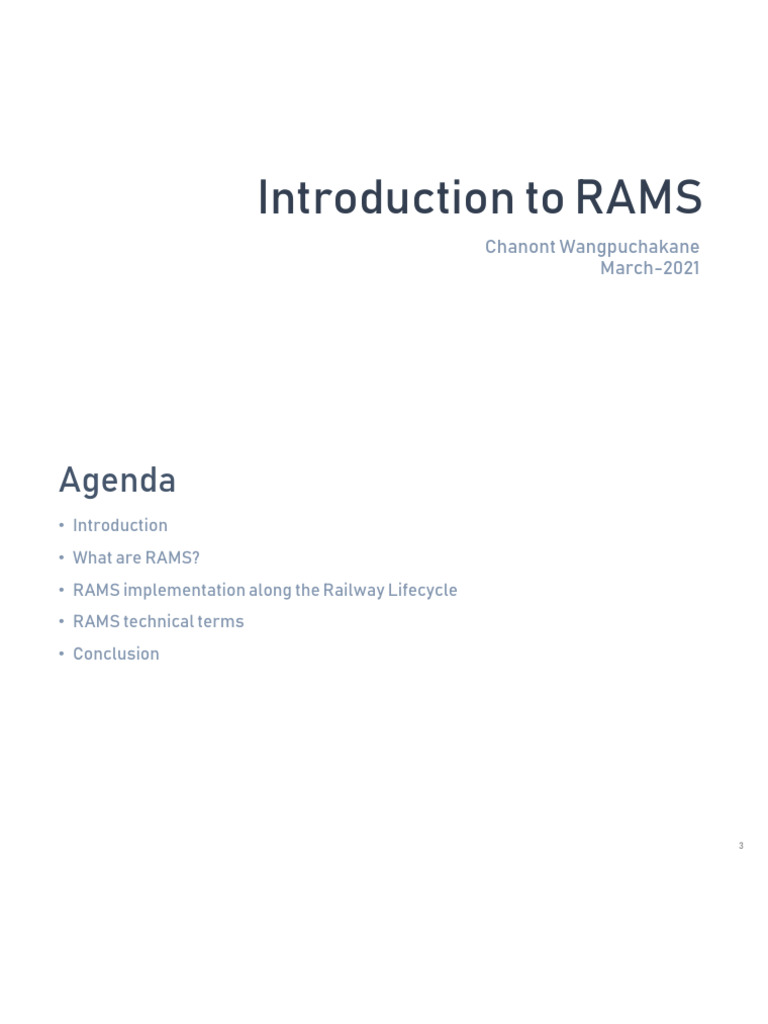 Introduction To RAMS - For KU - R00 | PDF | Quality Assurance | Reliability Engineering