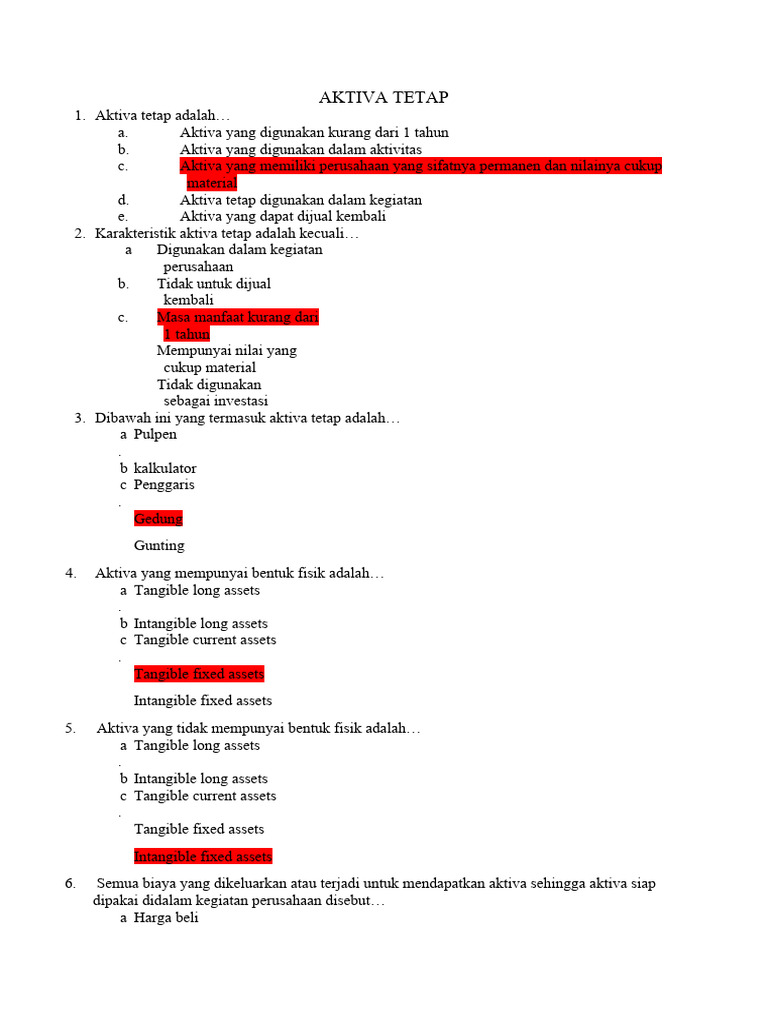 Aktiva Tetap | PDF