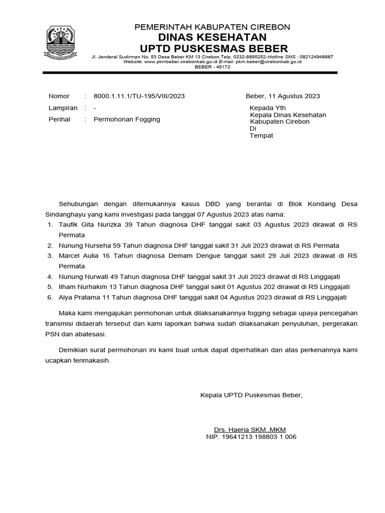 Surat Fogging 2023 | PDF