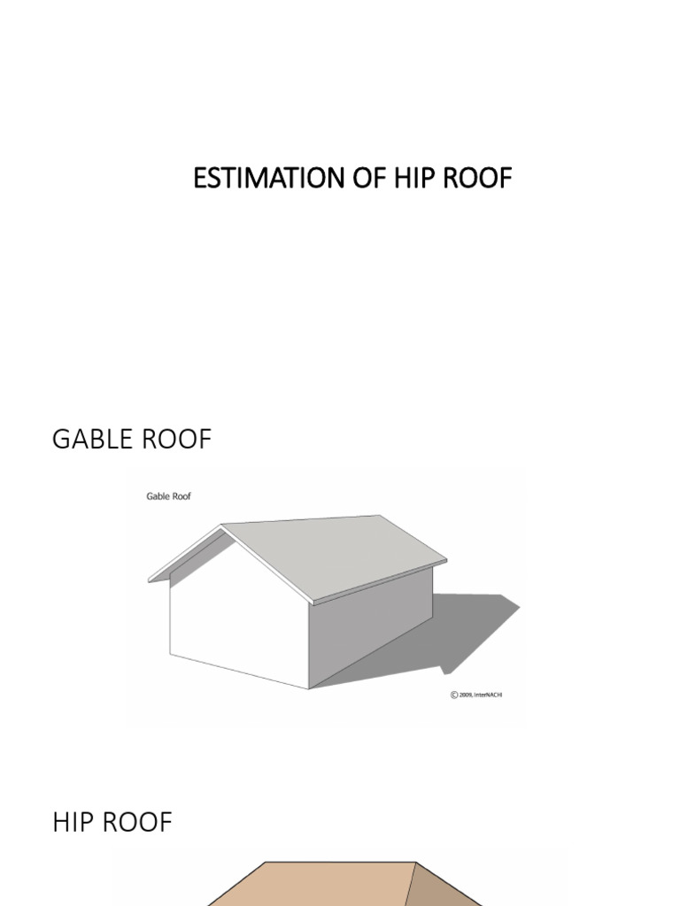 Estimation of Hip Roof New | PDF