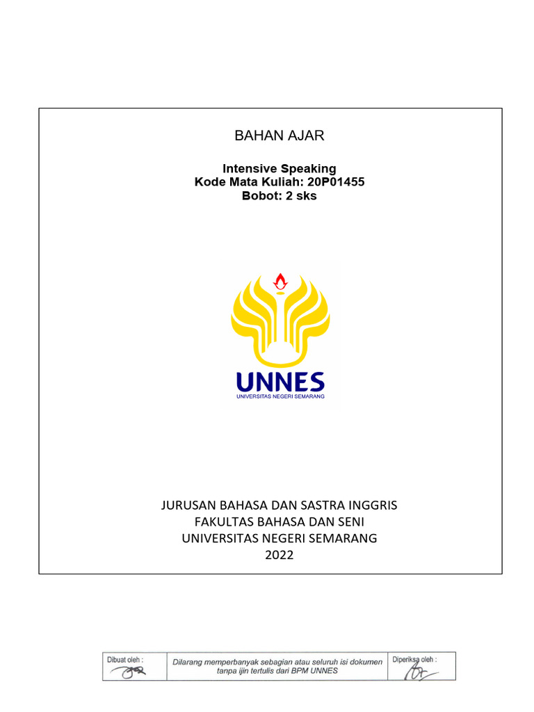 Bahan Ajar Intensive Speaking BA IC Speaking Prodi Pendidikan Bahasa ... Bahan Ajar Intensive Speaking BA IC Speaking Prodi Pendidikan Bahasa ...