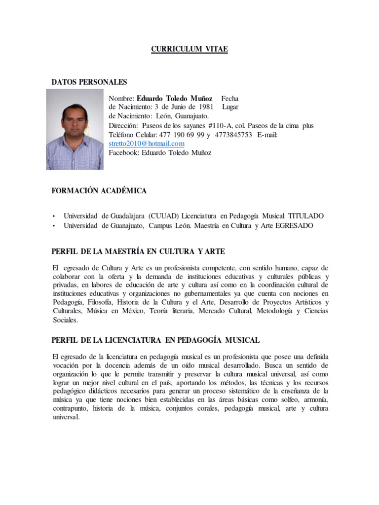 CV-2019 | PDF | Pedagogía | Enseñando
