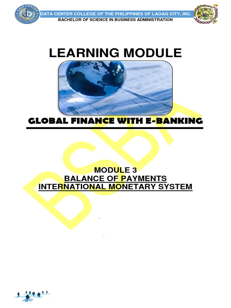 Global Finance with E-Banking Module 3 | PDF | Balance Of Payments ...