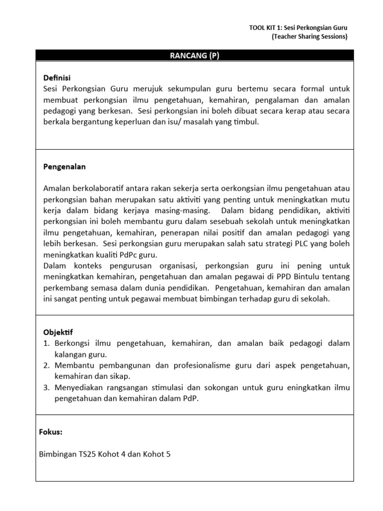 Borang PLC TS25 | PDF