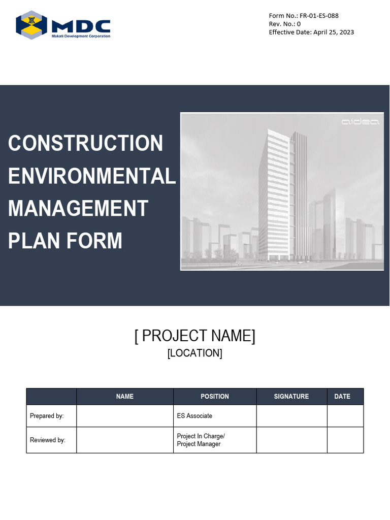FR-01-ES-088 CEMP Form | PDF