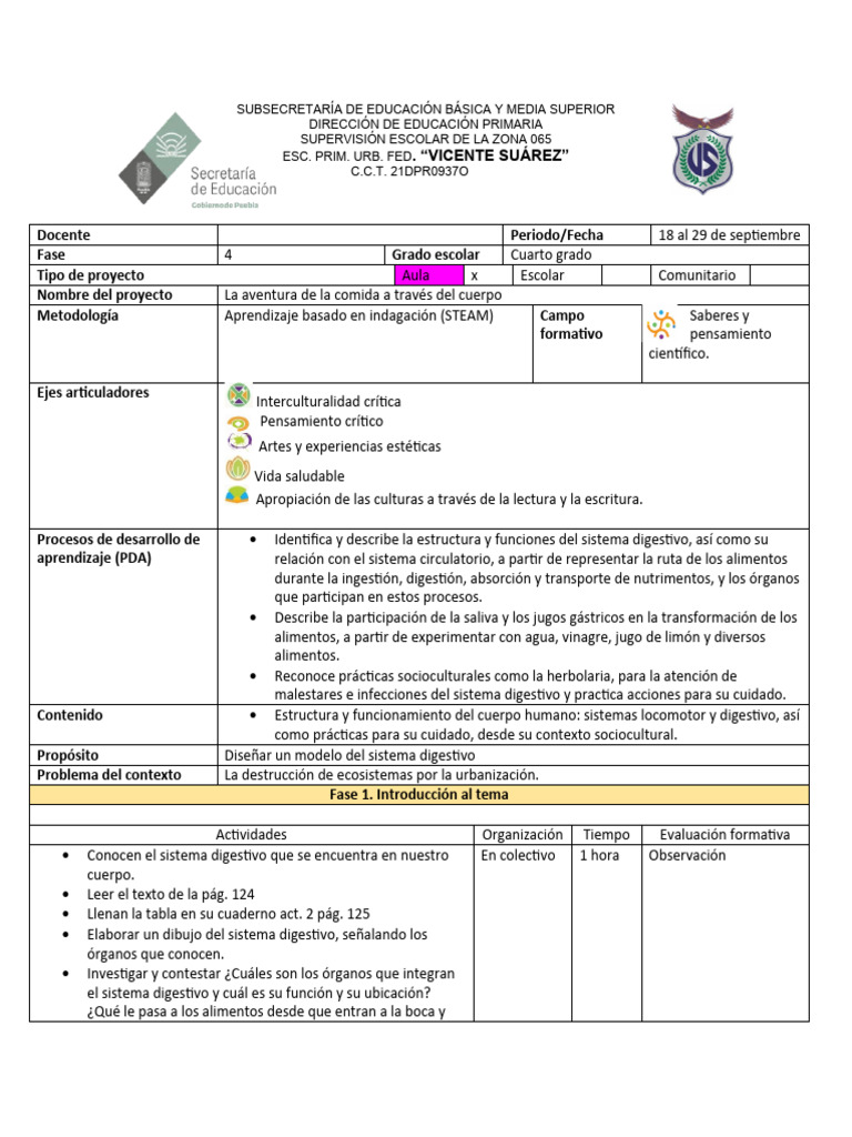 PROYECTOS DE AULA 1 | PDF