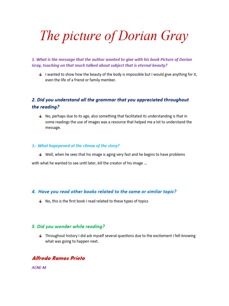 The picture of Dorian Gray | PDF
