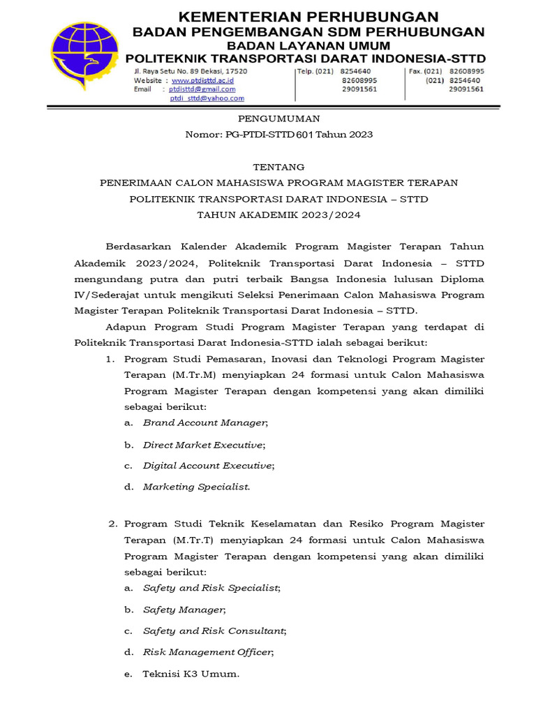 S2 Ptdi-Sttd 2023 - 2024 | PDF
