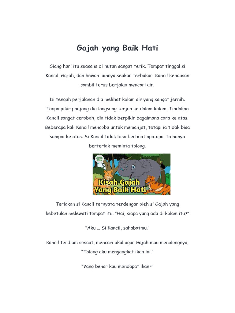 Gajah Yang Baik Hati | PDF