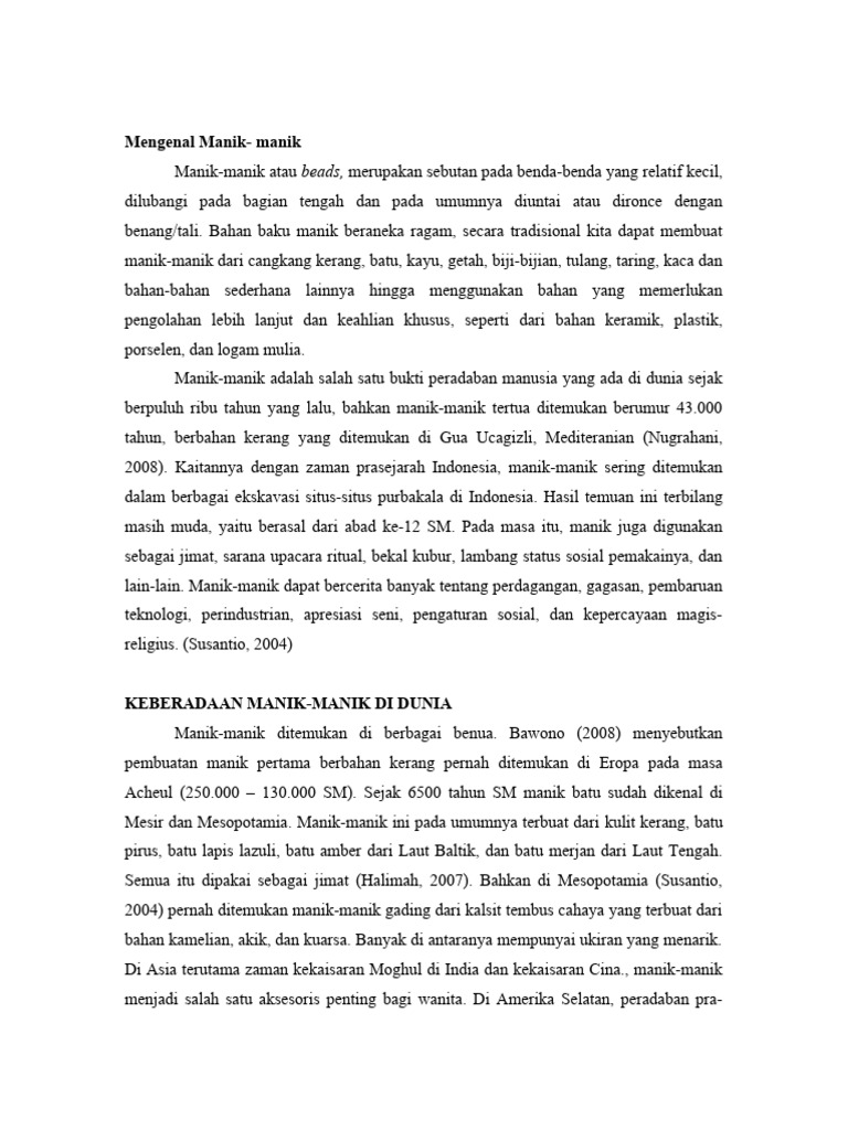 Materi Manik-Manik | PDF