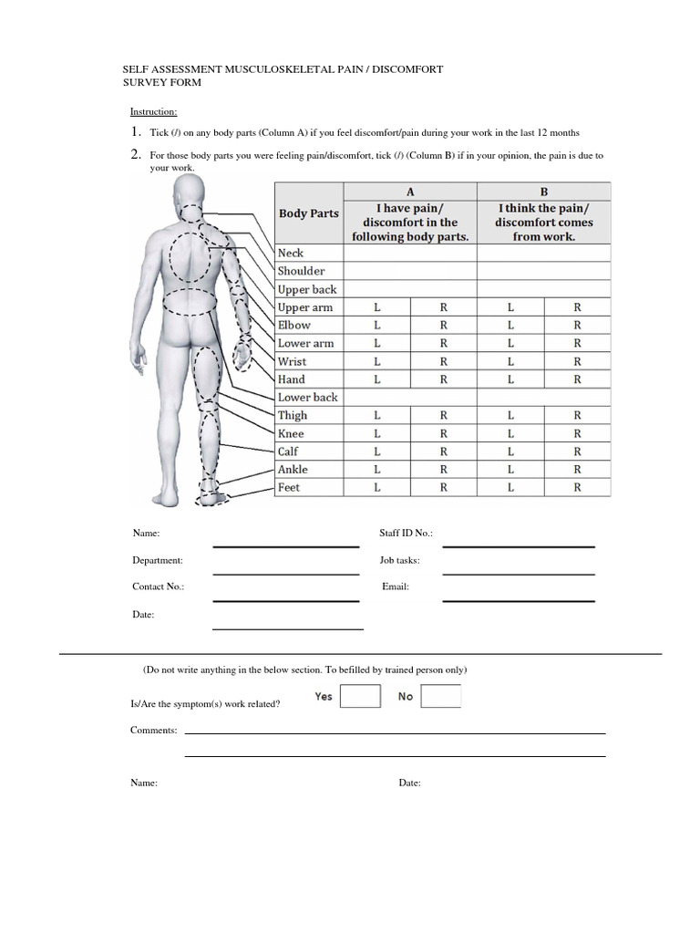 Discomfort Form | PDF