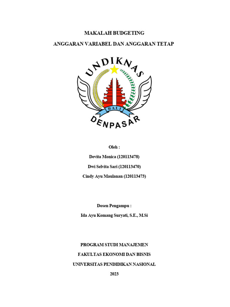 Makalah Budgeting KLP 13 | PDF