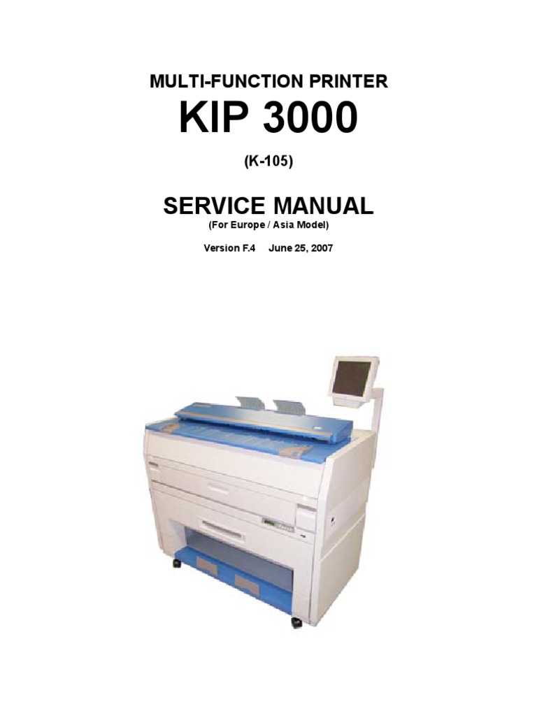 KIP 3000 Multi-Function Printer Manual | PDF | Image Scanner | Voltage