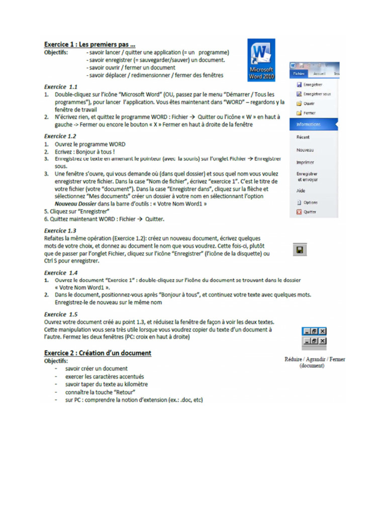 TD1 Exercices WORD | PDF