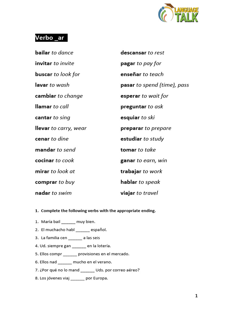 Language Talk Latihan Presente Simple A | PDF