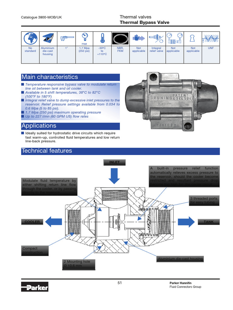 Thermal Bypass Valve Specifications | PDF