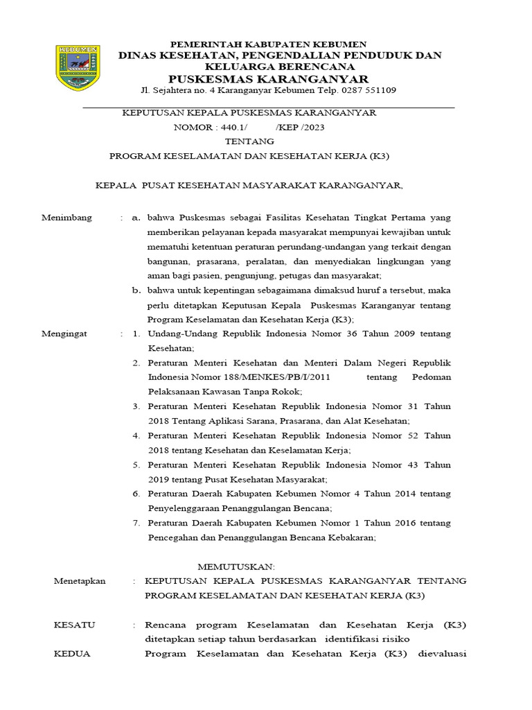 SK Program MFK Dan K3 | PDF