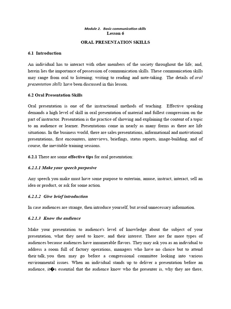Module 2 Basic Communication Skills Pdf