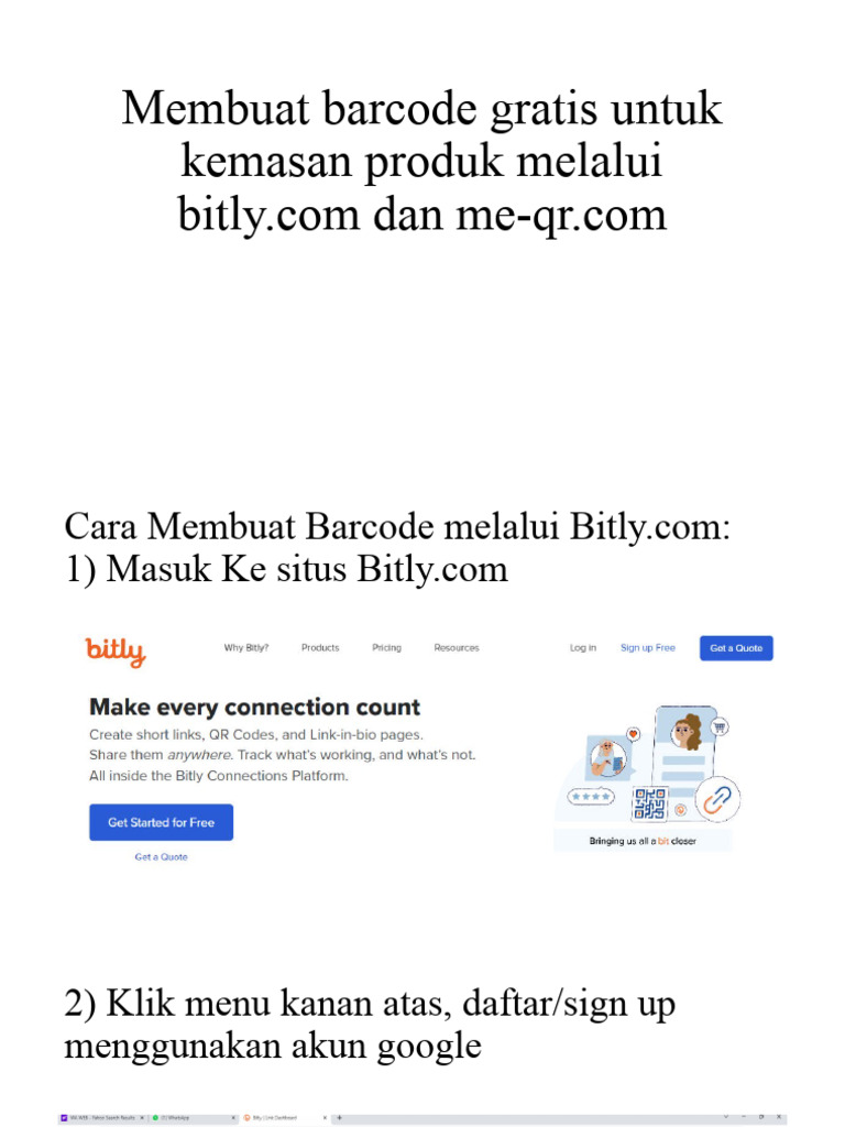 Membuat Barcode Gratis Untuk Kemasan Produk Melalui Bitly | PDF