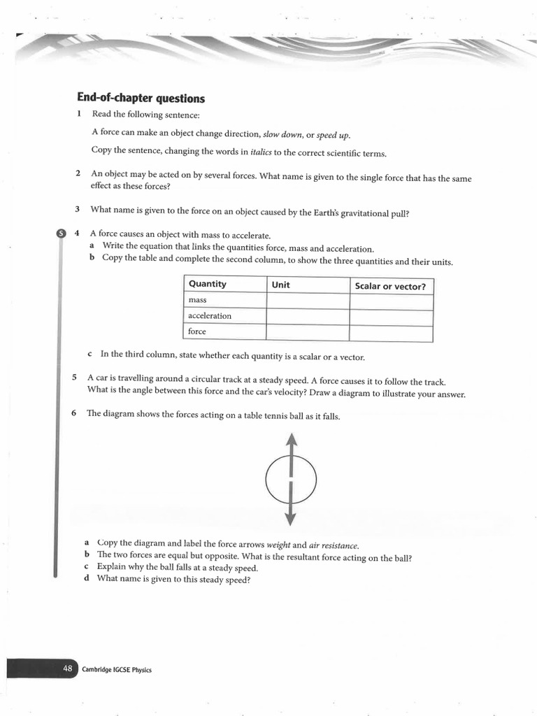 Forces Review WS | PDF
