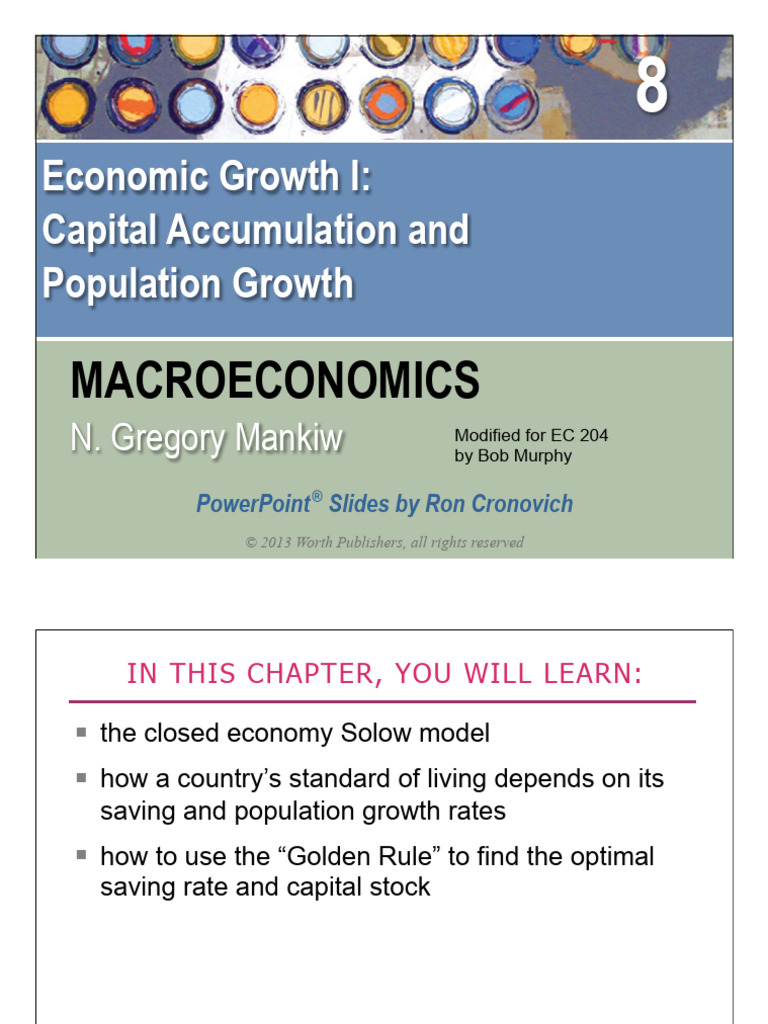 Chap 08 Mankiw Solow Growth Model | PDF