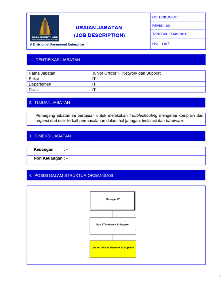 Job Desc Staff IT Infrastruktur (Kampus) | PDF