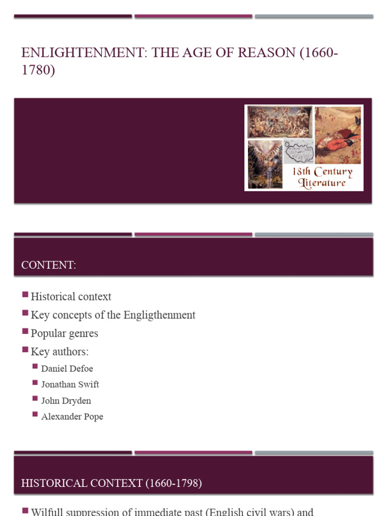 Enlightenment: The Age of Reason (1660-1780) | PDF | Poetry | Age Of ...