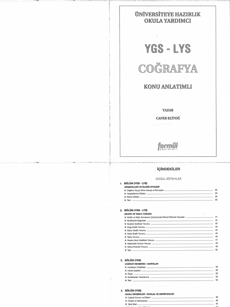 Formül Yayınları YGS LYS Coğrafya Konu Anlatımlı | PDF