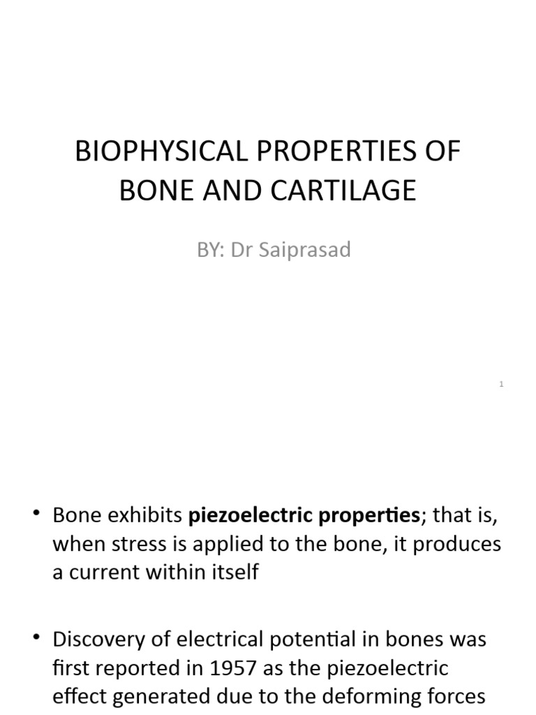 Biophysical Properties of Bone and Cartilage | PDF | Bone | Osteoblast