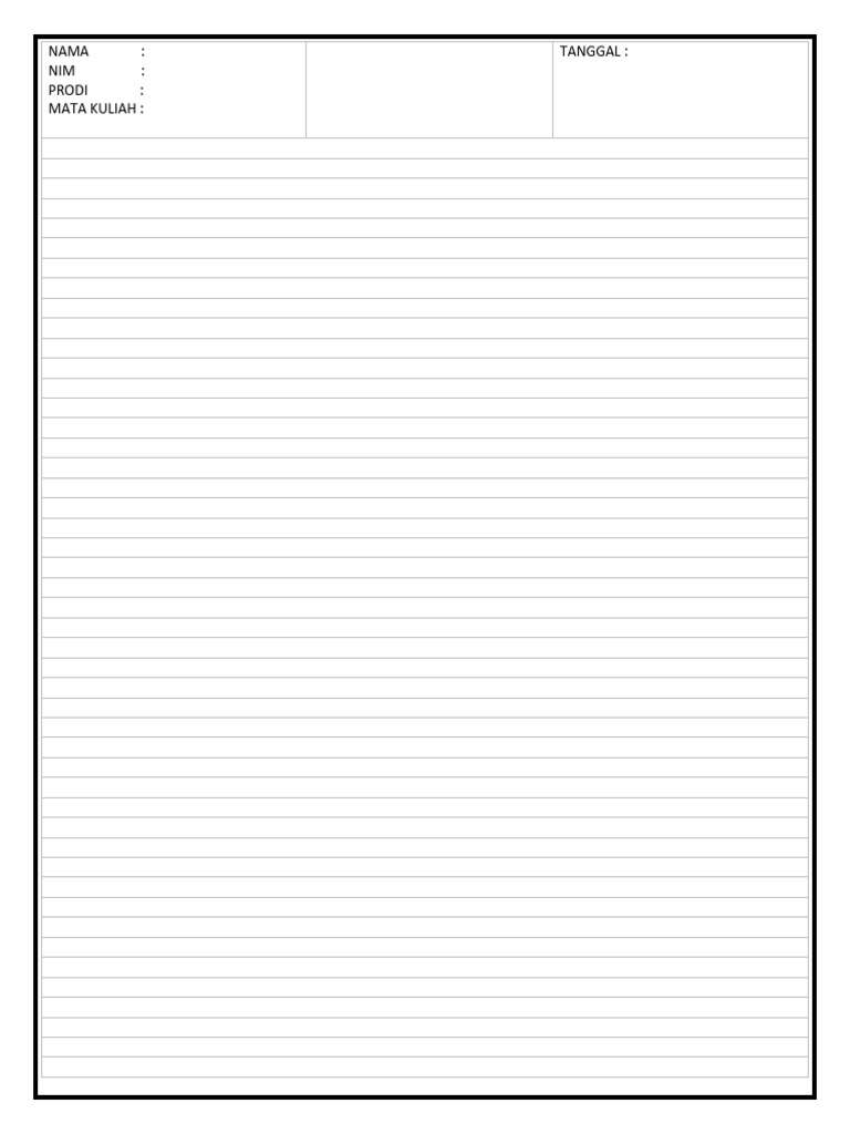 Formulir Data Mahasiswa | PDF