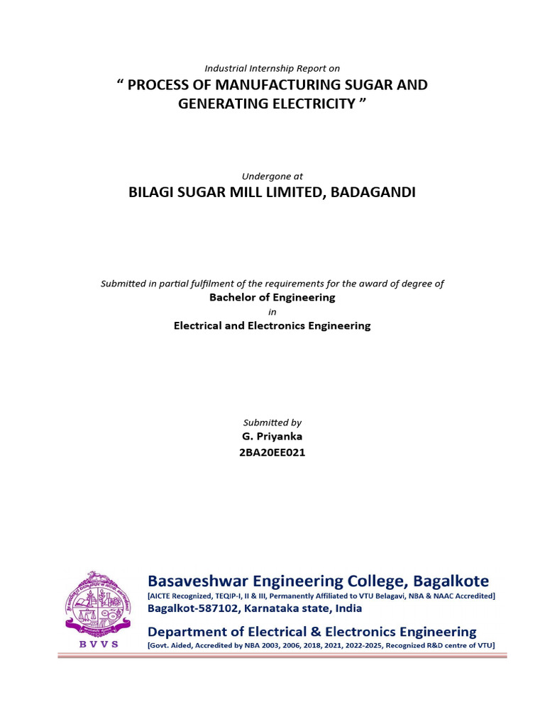 Bilagi Internship | PDF | Cogeneration | Turbine