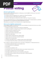 Postal Vote Application Form 2023 | PDF