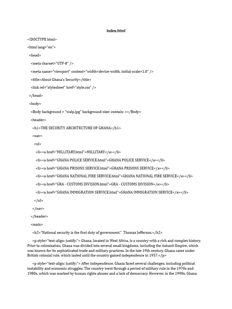My HTML Project Word | PDF