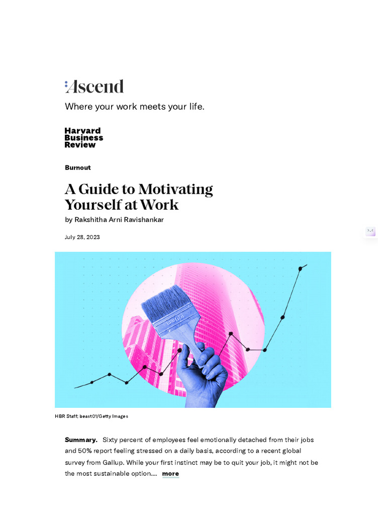 A Guide To Motivating Yourself at Work | PDF