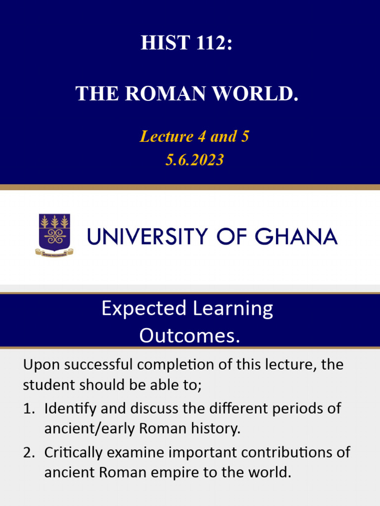 HIST 112. The Roman World. | Download Free PDF | Mark Antony | Ancient Rome