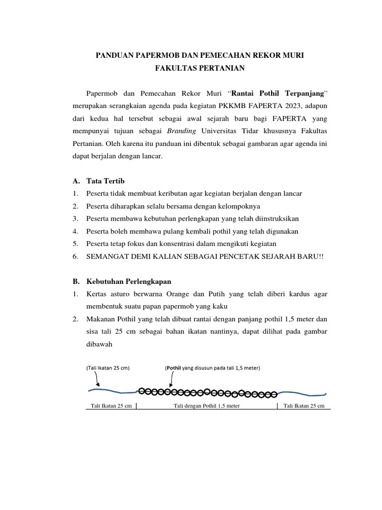 Panduan Papermob Faperta 2023 | PDF