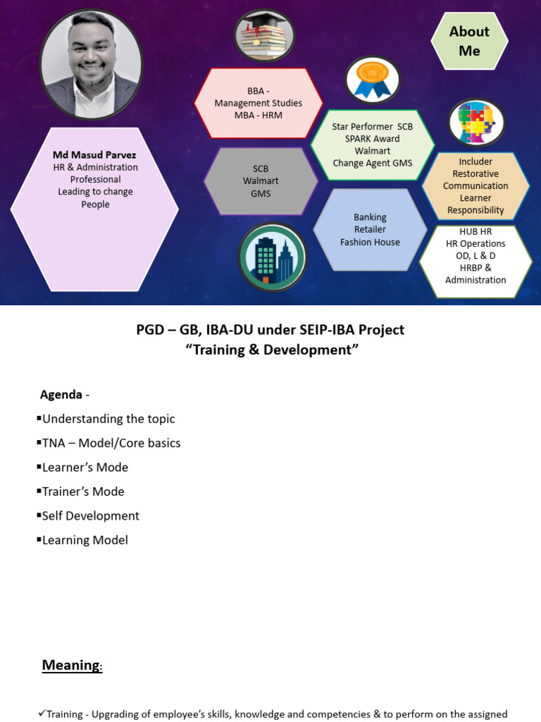 Training & Development - PGD GB - IBA-DU Under SEIP-IBA Project | PDF