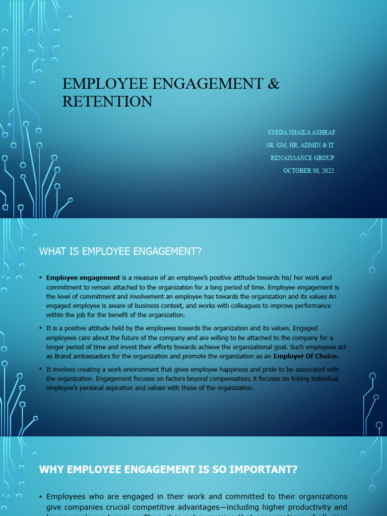 Presentation - Employee Engagement & Retention | PDF