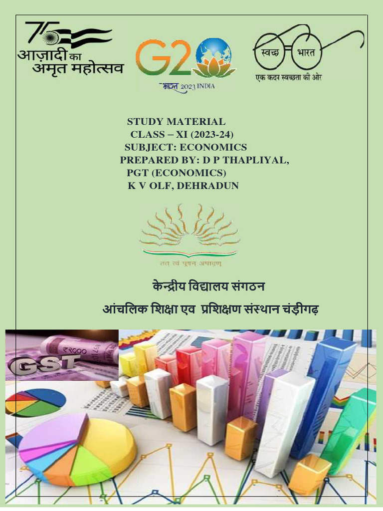 Study Material - Class XI (Economics) 2023-24 ZIET | PDF