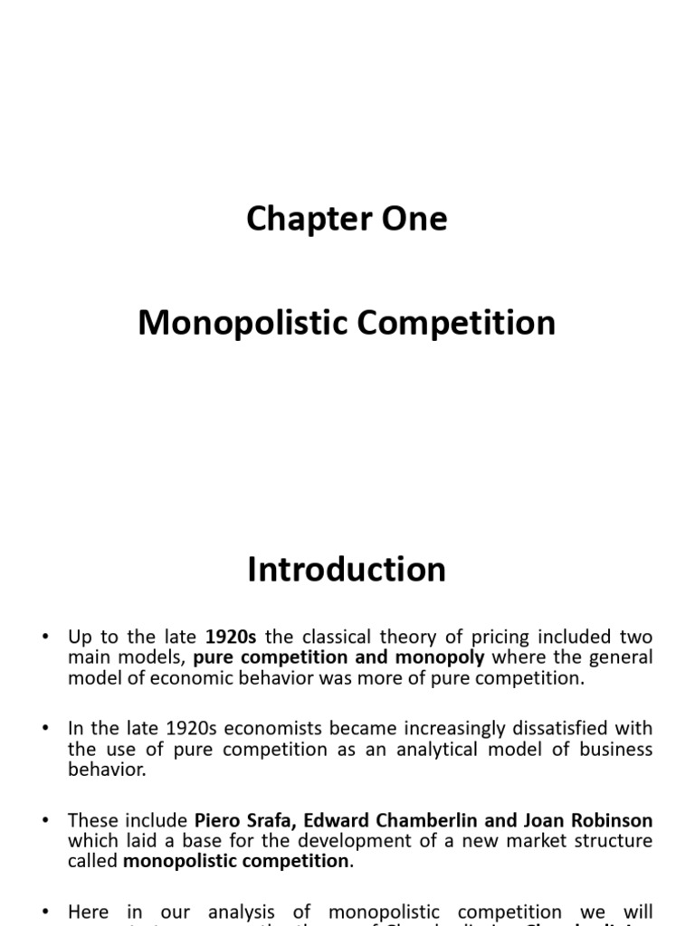 Chapter I_Monopolistic Competition_ppt | PDF