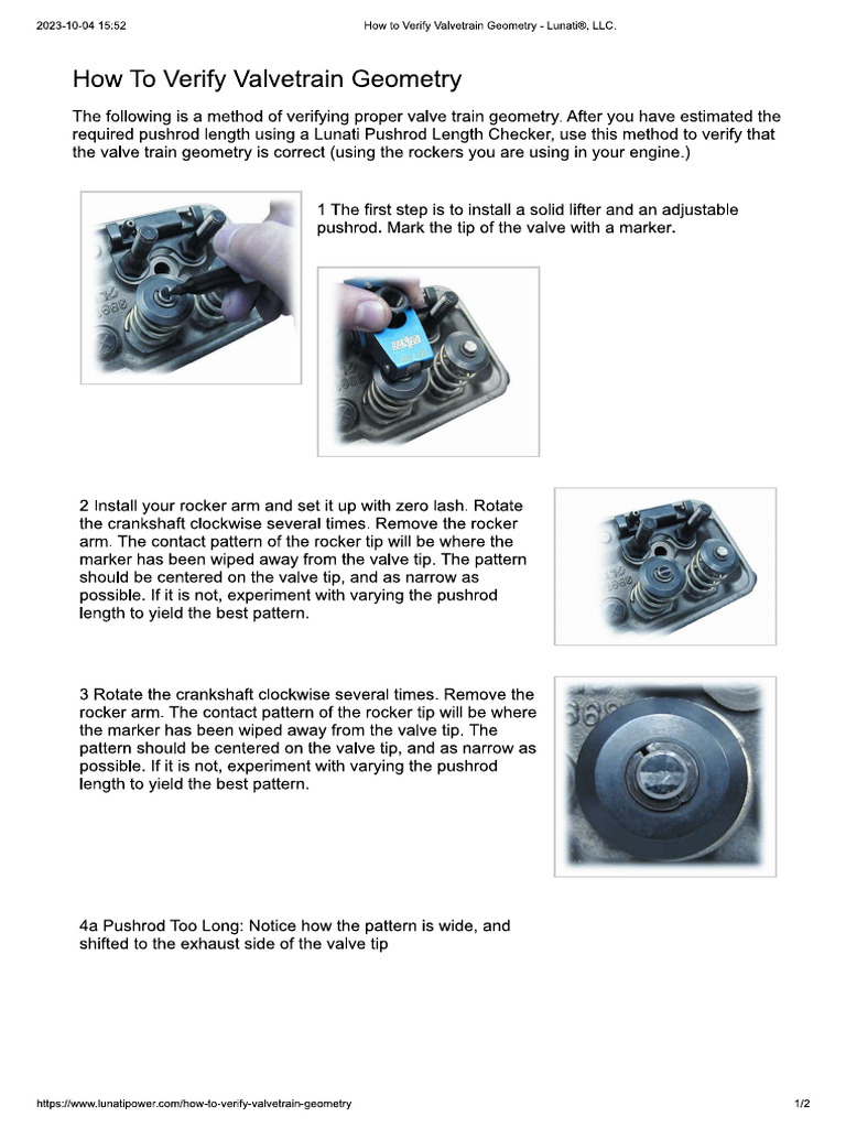 How To Verify Valvetrain Geometry | PDF